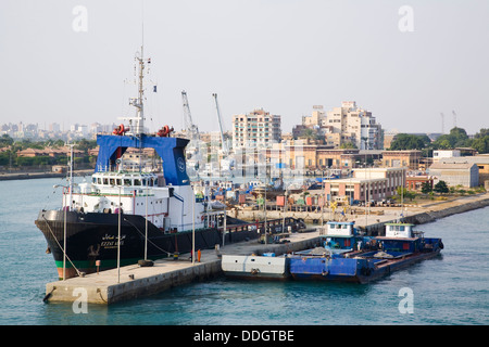 Suez city stands at the southern mouth of the Suez Canal, which links ...