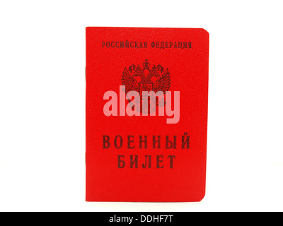 Russian military ID card isolated on white background. High quality ...