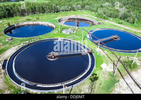 Primary circular sedimentation tanks for sewage cleaning with Stock ...