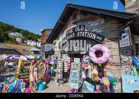 England, Cornwall, Looe, Seafront Shops Stock Photo - Alamy