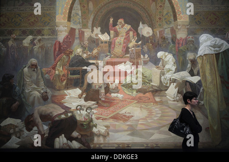 The Bulgarian Tsar Simeon (The cycle The Slav Epic). Museum: City ...
