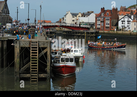 The upper harbour in Whitby, North Yorkshire Stock Photo - Alamy