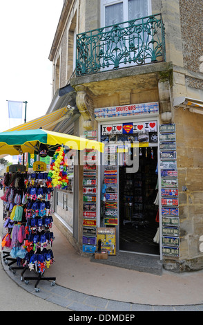 Arromanches Souvenirs shop in Arromanches, Normandy, France in July ...