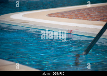 Swimming Pool Depth Mark Stock Photo - Alamy