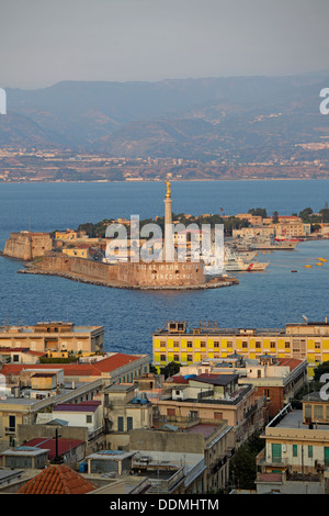 Messina Harbour with Calabria in the background, Sicily, Italy Stock ...