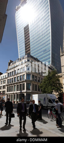 Fenchurch Street, London, UK. 4th September 2013. Workmen erect ...
