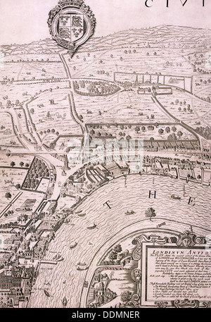 Map of London, 1560. Artist: George Vertue Stock Photo - Alamy
