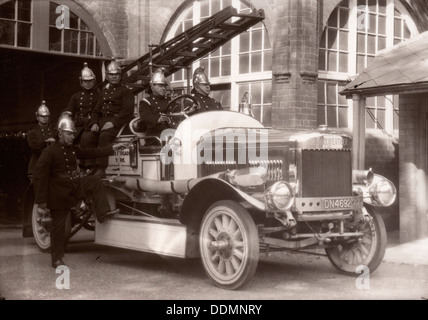 The Rowntree Fire Brigade, York, Yorkshire, 1896. Artist: Unknown Stock ...