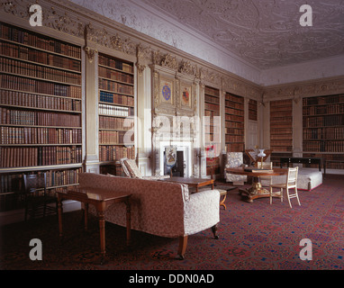 Interior of the library at Audley End House, Saffron Walden, Essex ...