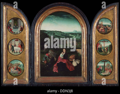 The Rest on the Flight into Egypt. Artist: Orley, Bernaert, van (1488-1541 Stock Photo - Alamy