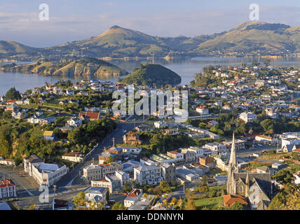 Port Chalmers Otago Harbour Dunedin South Island New Zealand aerial ...