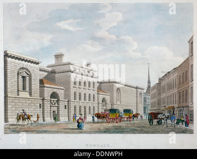 Newgate Prison, Old Bailey, City of London, 1800. Artist: Thomas ...