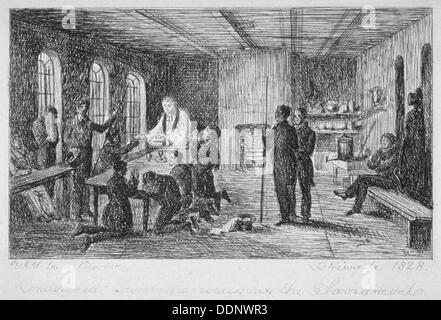 Newgate Prison, Old Bailey, City of London, 1800. Artist: Thomas ...