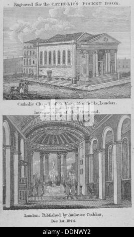 St Mary's Roman Catholic Church, Moorfields, City of London, 1837 ...