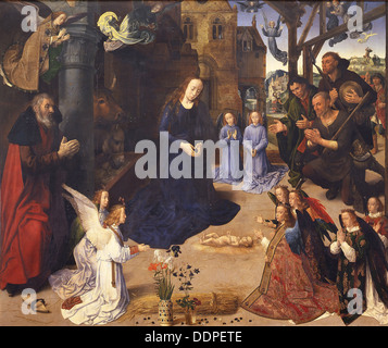 Hugo van der Goes, The Adoration of the Shepherds, painting in oil on ...
