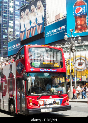 Double Decker Tour Bus, Times Square, NYC Stock Photo - Alamy