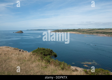 A view of the Great Mewstone at Wembury, Devon UK Stock Photo - Alamy