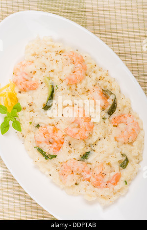 Prawn Risotto Bianco - King prawn risotto with creamy white wine sauce ...