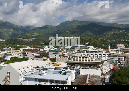 Overview of Papeete city. Tahiti, French Polynesia, Papeete's Stock ...