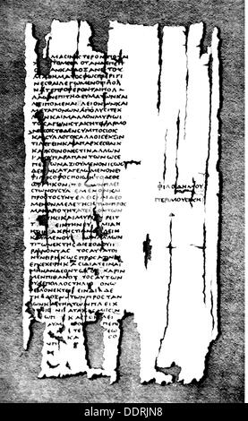 Ancient Script on a Scroll of Papyrus 2000 years old Stock Photo - Alamy