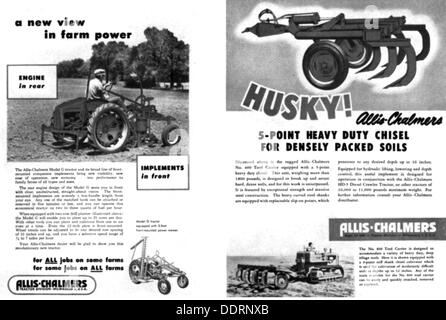 advertising, machines / metals / engines, advertisement for tractors ...