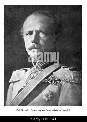 Portrait of Karl Alexander, Grand Duke of Saxony Weimar Eisenach, Carl ...