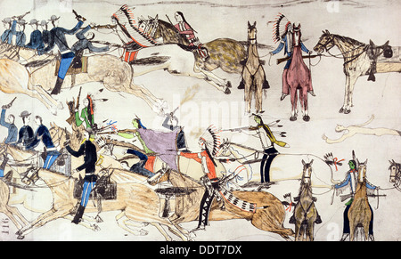 Battle of Little Bighorn - Montana USA June 25, 1876 Stock Photo - Alamy