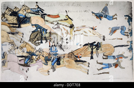 Battle of Little Bighorn - Montana USA June 25, 1876 Stock Photo - Alamy