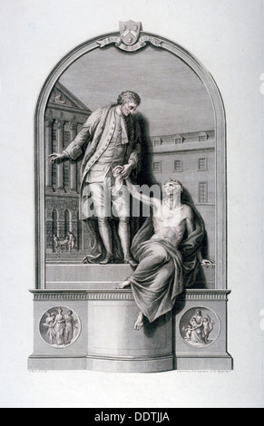 Guy's Hospital monument of founder Thomas Guy by Mr Bacon. GENTS MAG ...