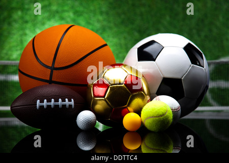 Assorted sports equipment Stock Photo - Alamy