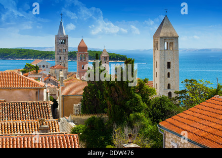beautiful cityscape of Croatia, the island of Rab Stock Photo - Alamy