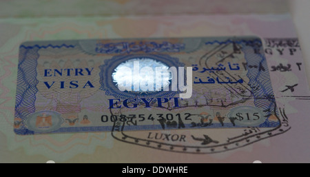 passport with egyptian visa and stamps Stock Photo: 50694016 - Alamy