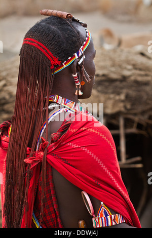 Young Maasai moran man with traditional bow and arrow weapons Masai ...