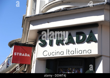 Strada Italian style restaurant Brighton - 2013 Stock Photo - Alamy