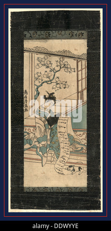 Fumi yomu yujo, Courtesan reading a letter., Torii, Kiyomitsu, 1735 ...