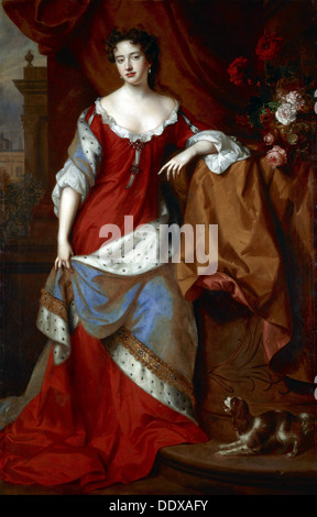 Queen Anne of England, (1665-1714) represented as Athena, portrait ...