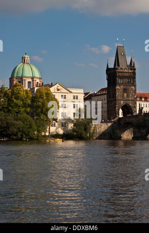 September in Prague, Vltava river and fair weather Stock Photo - Alamy