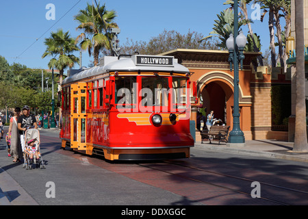 Red Car Trolley, Disneyland, California Adventure Park, Anaheim Stock ...
