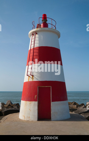 Red and white are the colors of the small lighthouse on Borkum and the ...