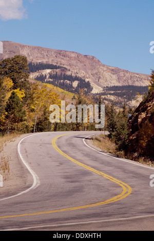 Brilliant fall colors adorn a country road in Colorado Stock Photo - Alamy