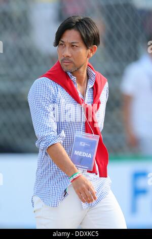 Tokyo, Japan. 7th Sep, 2013. (L to R) Rie Tanaka, Hitomi Obara, Kenta ...