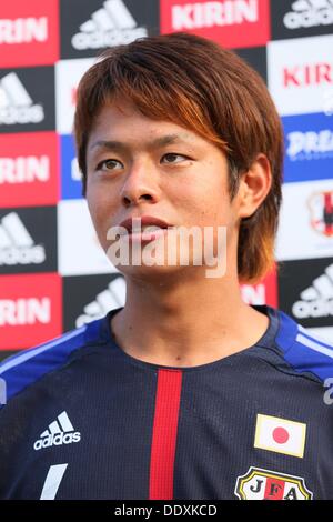 Tokyo, Japan. 7th Sep, 2013. (L to R) Rie Tanaka, Hitomi Obara, Kenta ...
