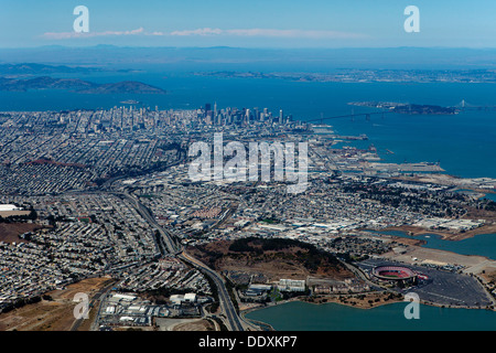 aerial view above Hunters Point San Francisco Stock Photo - Alamy