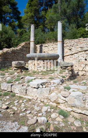 Nymphaeum of Herodes Atticus at the sanctuary of Olympia Stock Photo ...