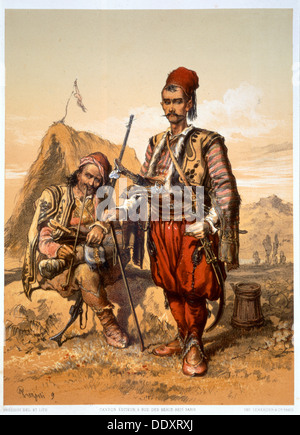 Uniform of a soldier in the infantry of the Ottoman Empire. He wears a ...