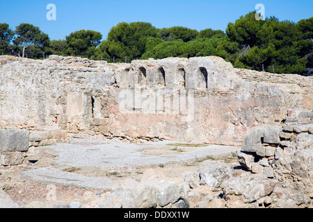 An agora and a stoa in the Greek city of Emporion, Empuries, Spain ...