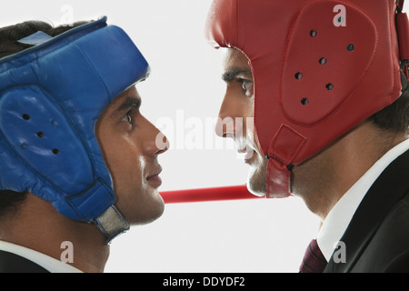 Male boxers staring each other in the face Stock Photo - Alamy