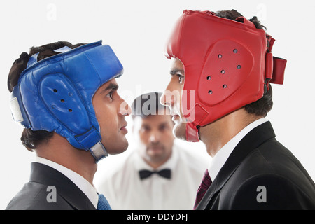 Male boxers staring each other in the face Stock Photo - Alamy
