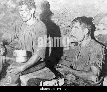 Coal miners eating their lunch underground at Granville Colliery ...