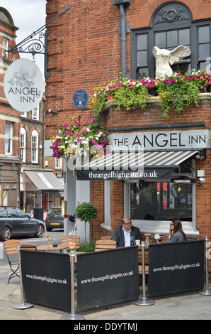 The Angel Inn pub, Highgate Village, London, N6, England, UK Stock ...